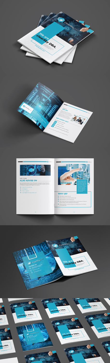 Serious, Modern, It Service Brochure Design for ClearSky Logic by ...