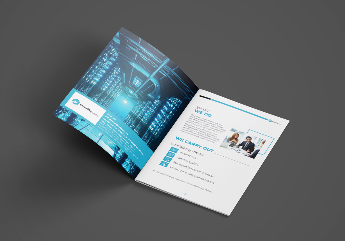 Serious, Modern, It Service Brochure Design for ClearSky Logic by ...