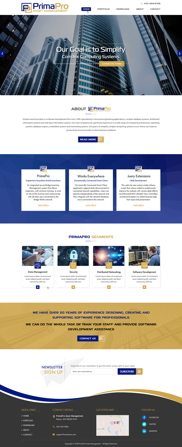Professional, Modern Web Design for a Company by Sbss | Design #19748556