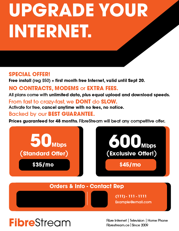 Professional, Bold, Telecommunications Flyer Design for a Company by ...