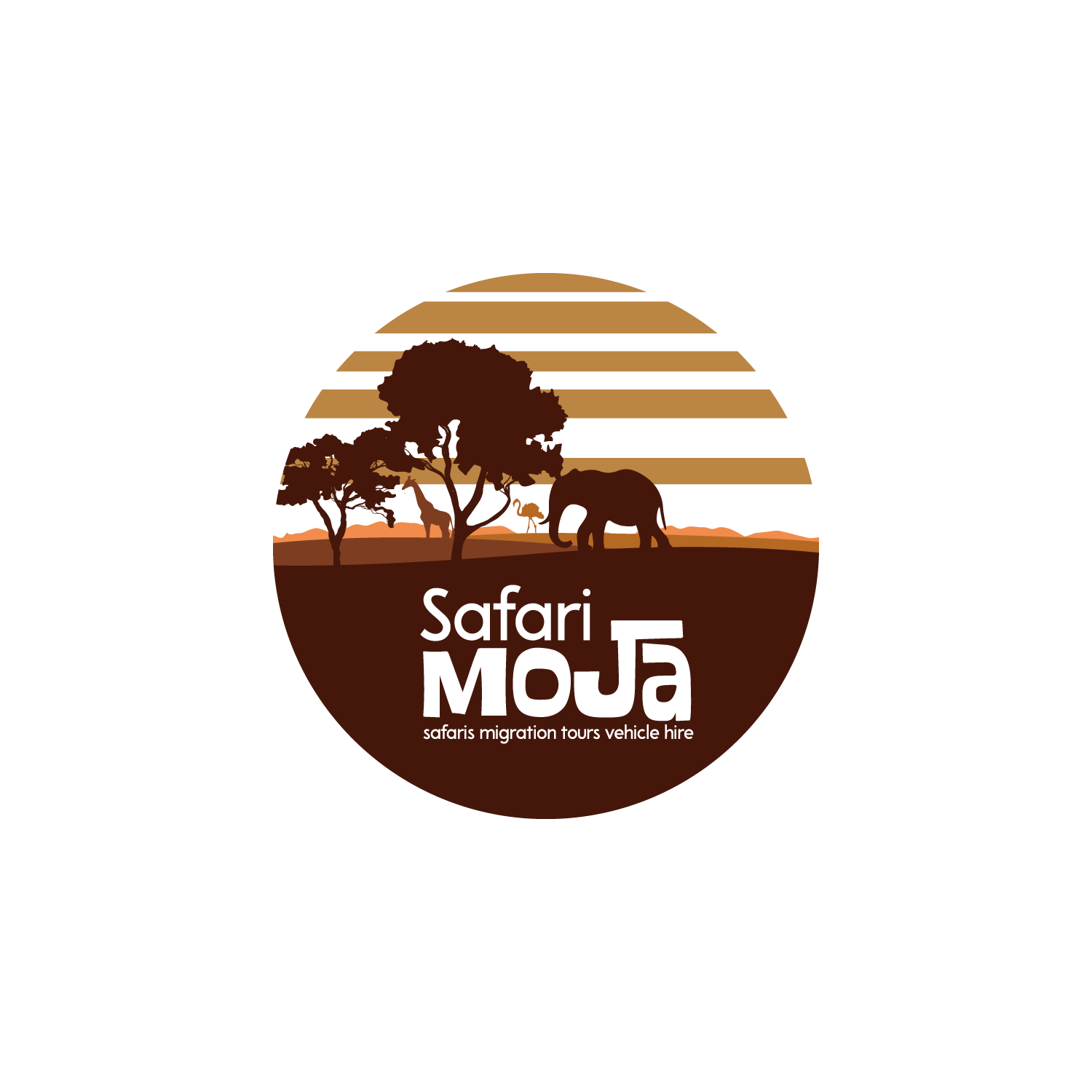Personable, Colorful Logo Design for Safari Moja Under the logo on a ...