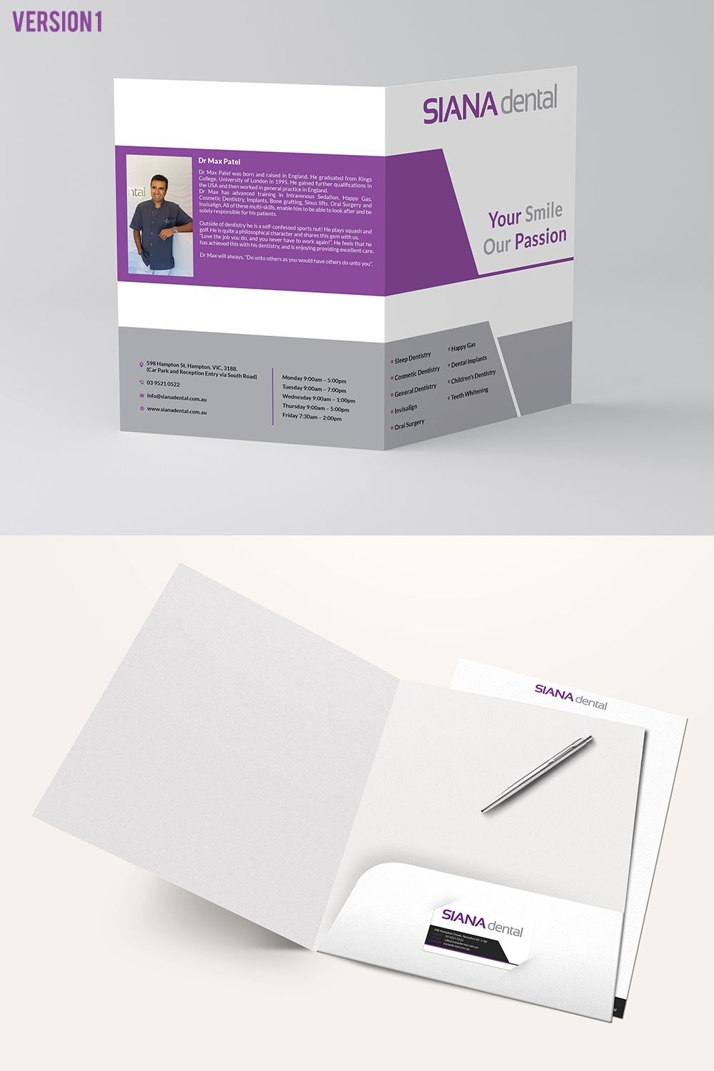 Professional, Modern, Dental Clinic Stationery Design for Siana Dental ...