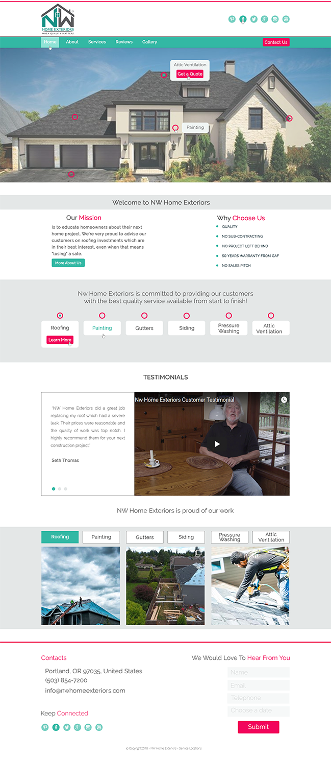 Economical, Personable, Home Improvement Web Design for a Company by ...