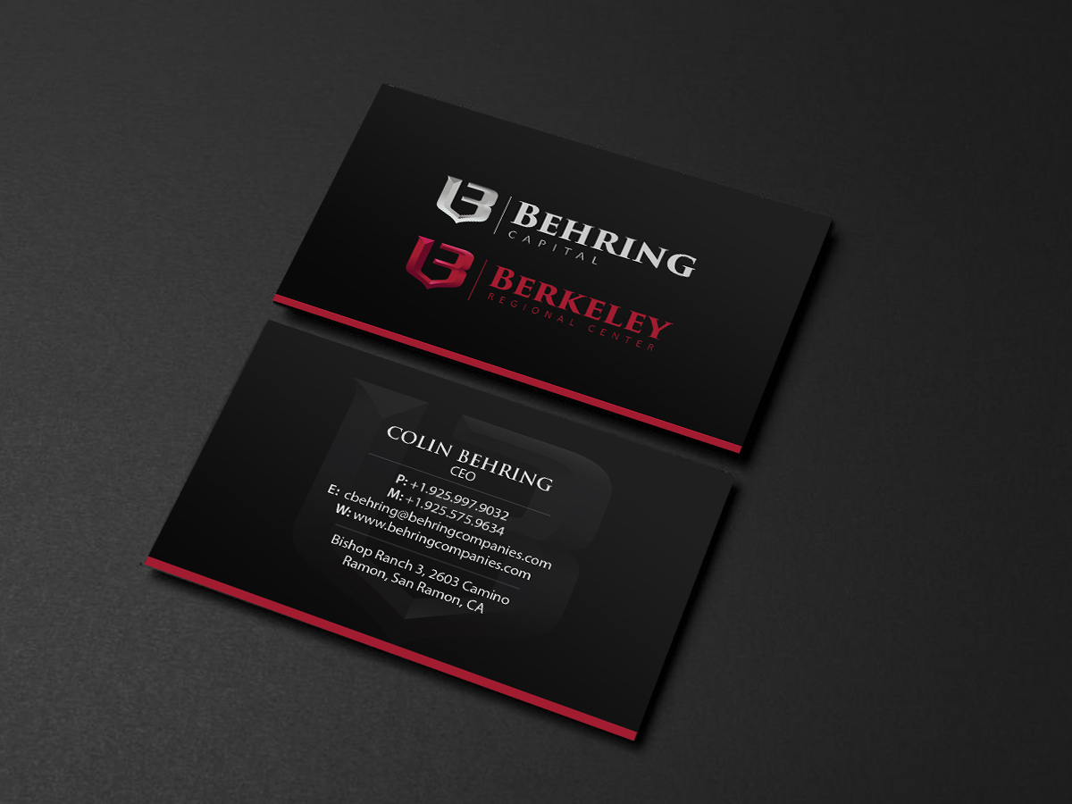 Upmarket, Elegant, Finance Business Card Design for Behring Co. by ...
