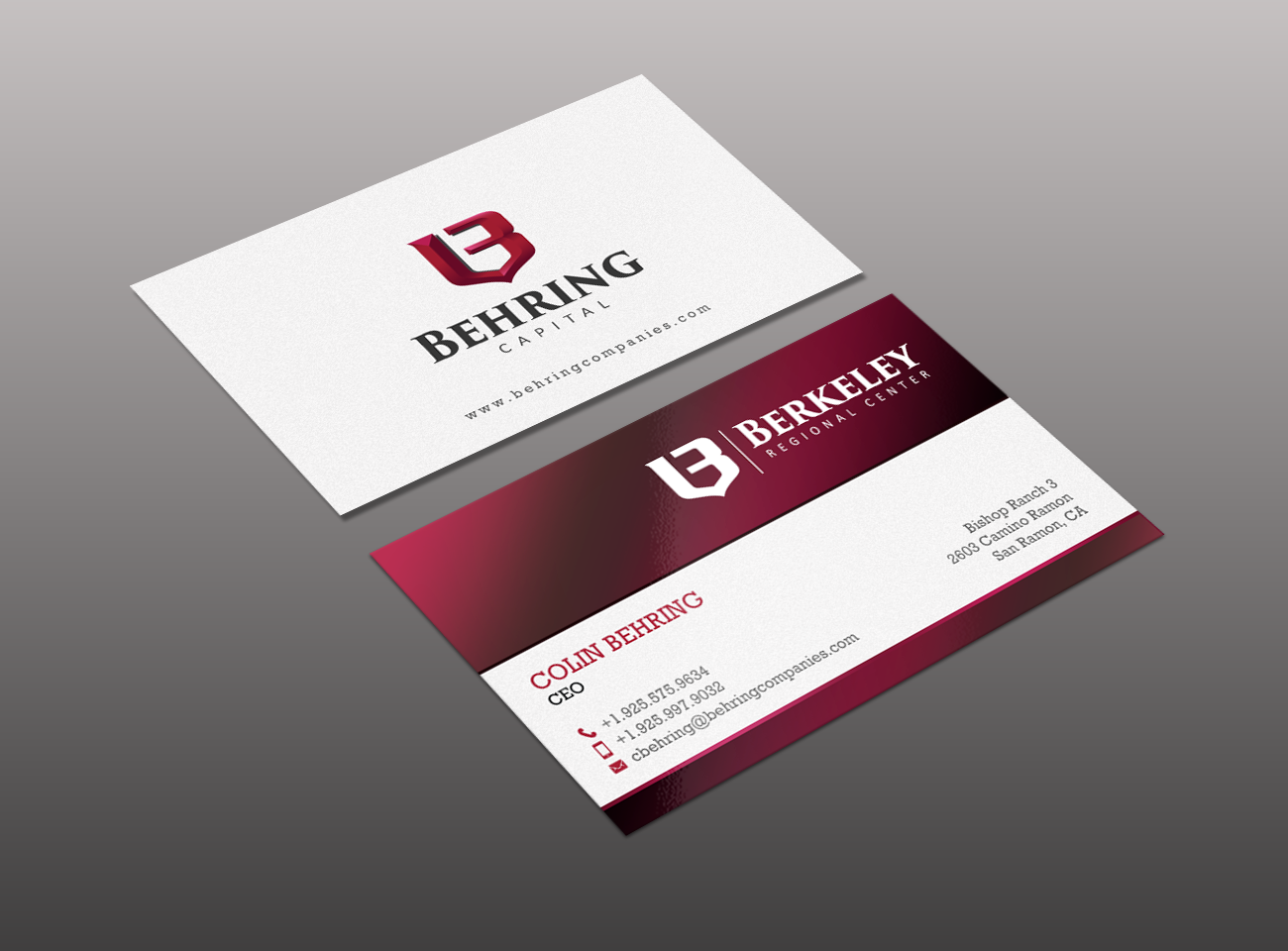 Upmarket, Elegant, Finance Business Card Design for Behring Co. by ...