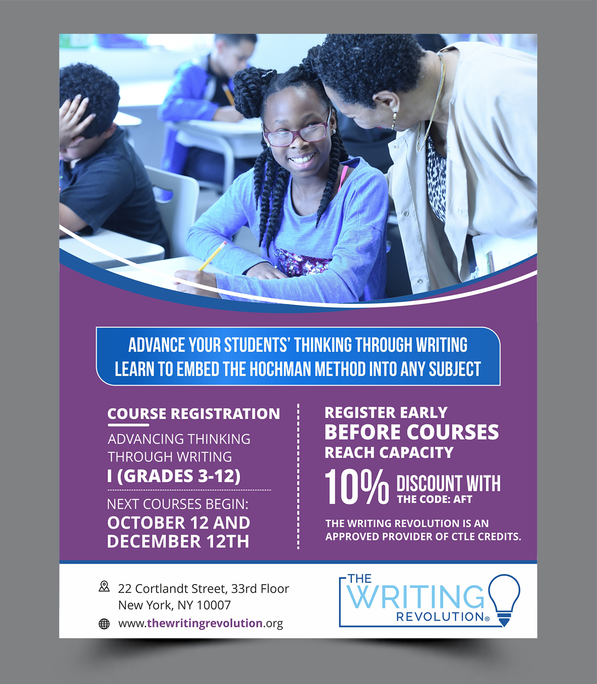 Serious, Professional Advertisement Design for The Writing Revolution ...