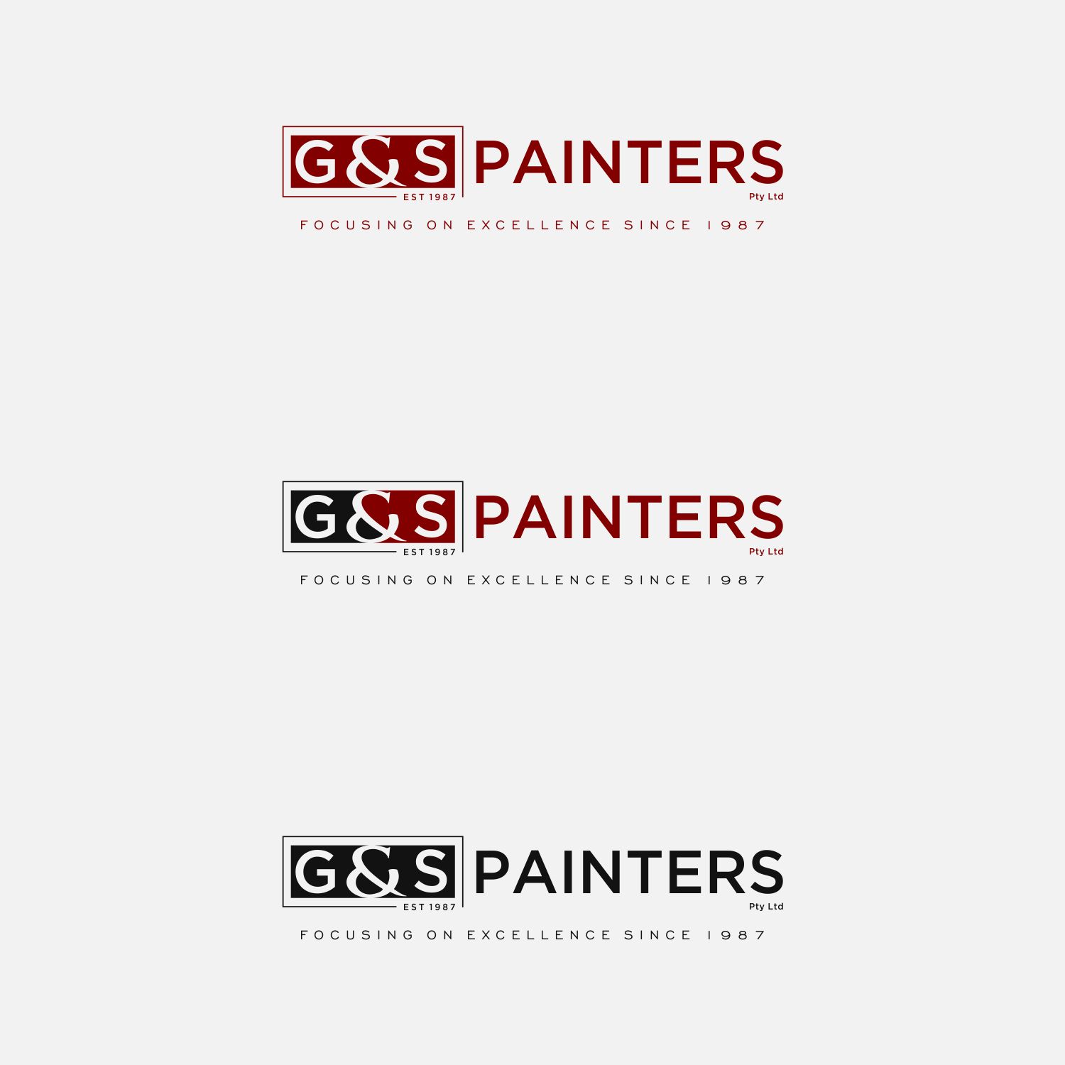 Bold, Serious Logo Design for G & S Painters Pty Ltd (tagline: Focusing ...