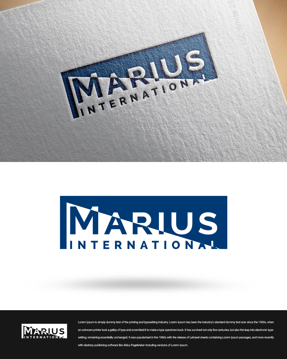 Logo Design for Marius International by zingodesigns258 | Design #19831459