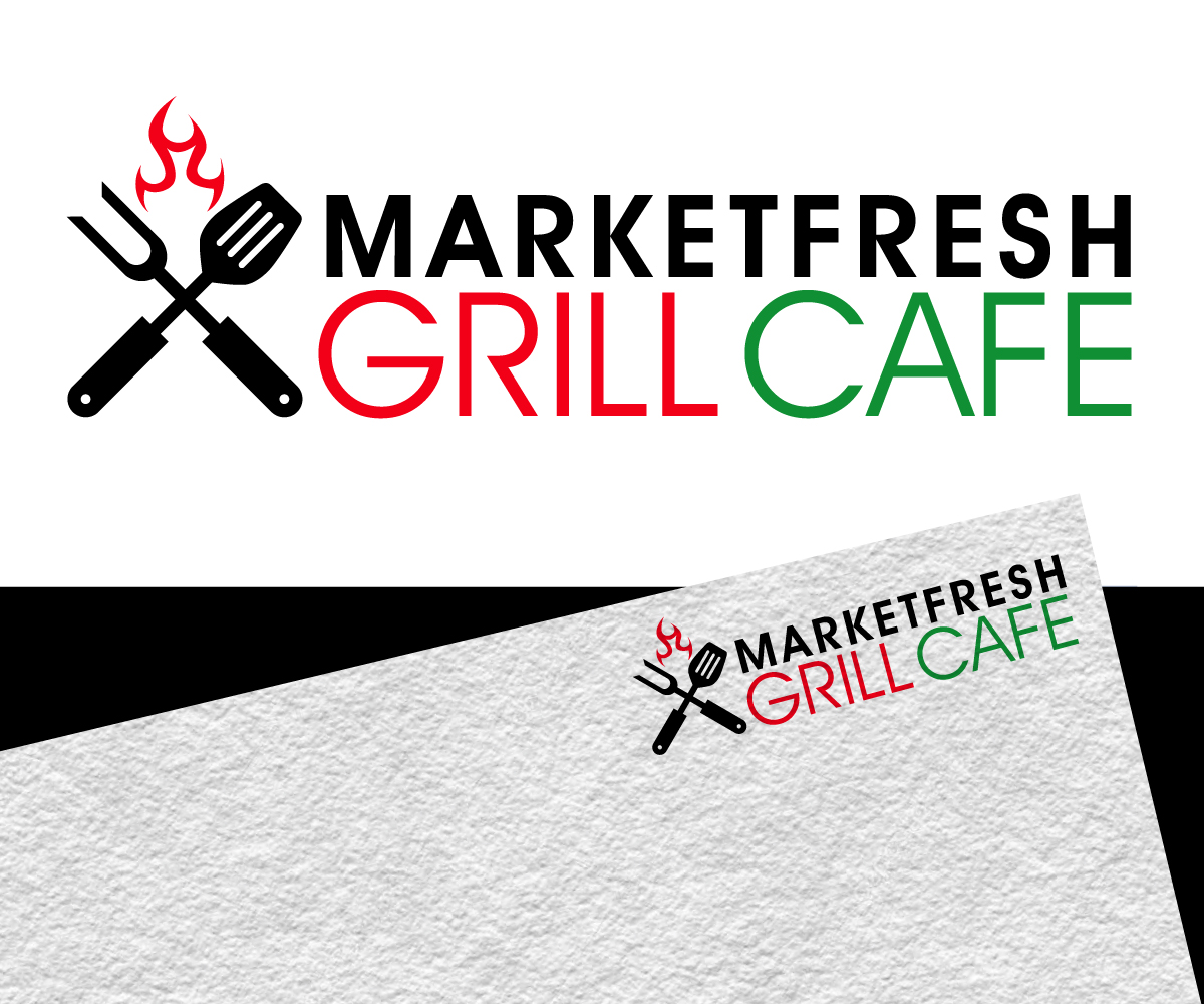 Modern, Upmarket, Restaurant Logo Design for Market Fresh Grill Cafe or ...