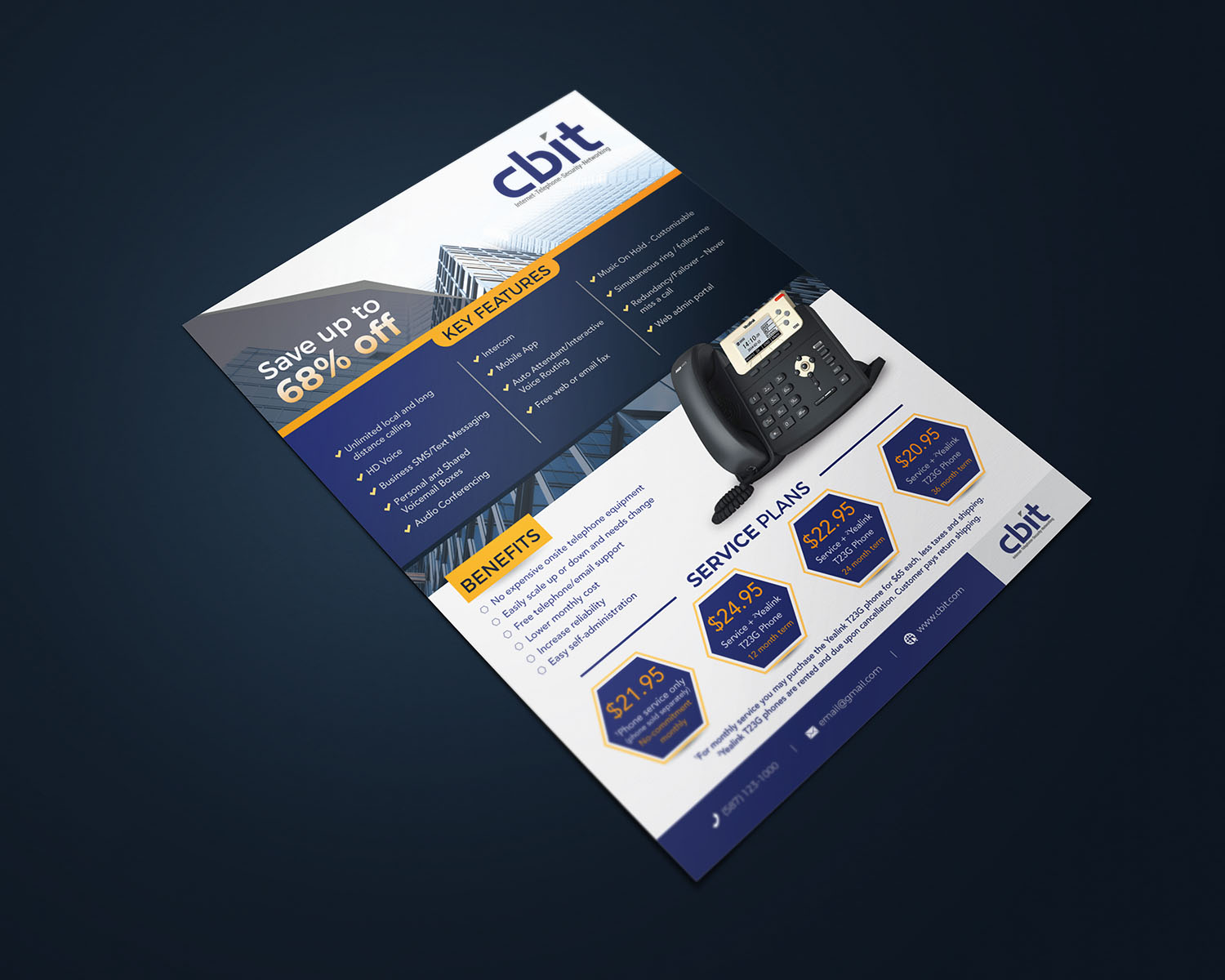 Professional, Upmarket, Telecommunications Brochure Design for a ...