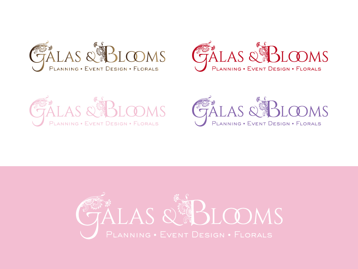 Elegant, Feminine, Events Logo Design for Galas & Blooms by dharlan ...