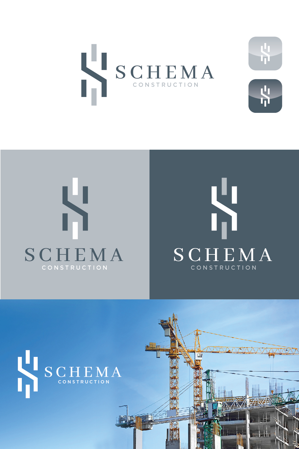 Serious, Modern, Construction Company Logo Design for Schema ...