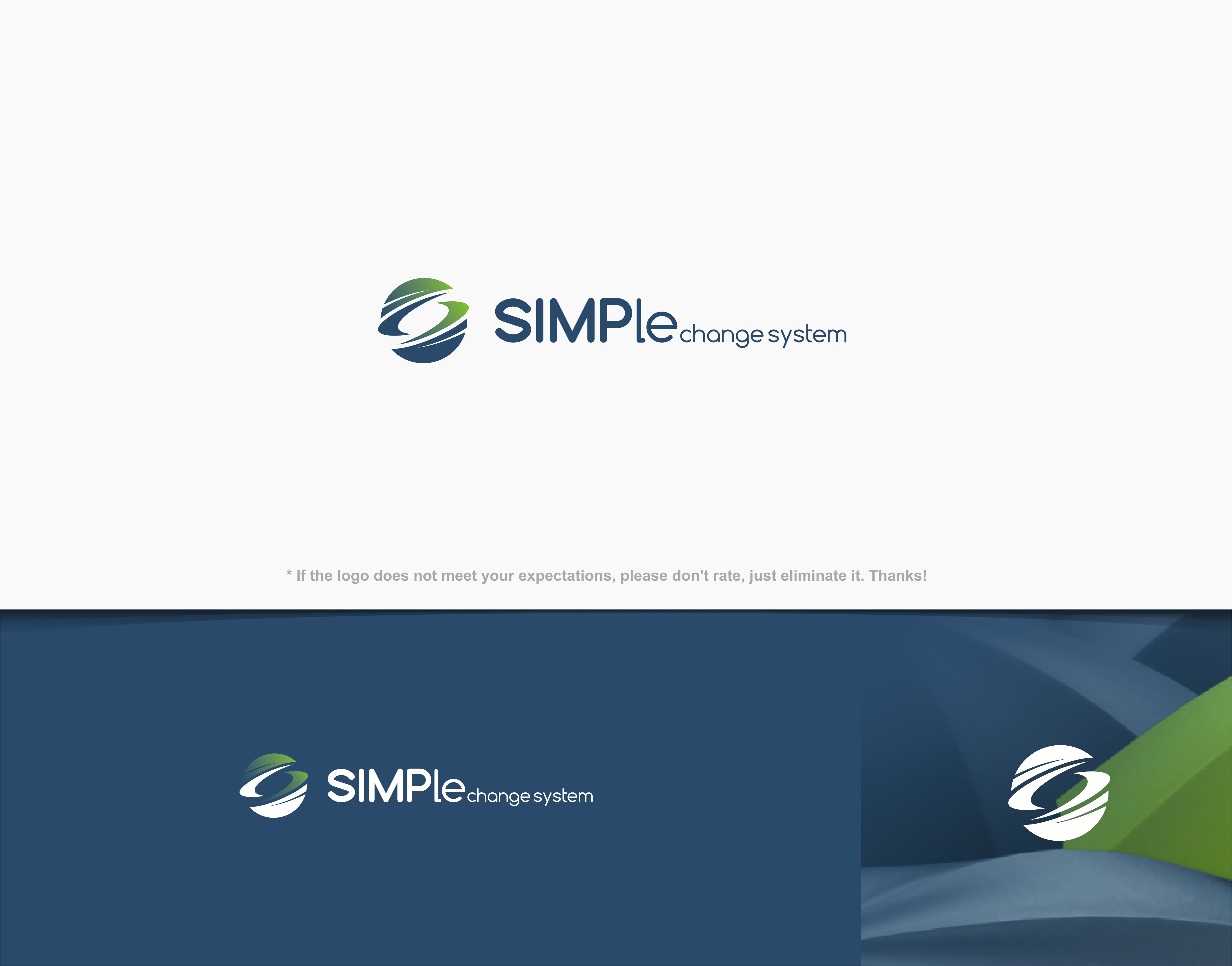Bold, Upmarket Logo Design for SIMPle Change System (tag line is 4 ...
