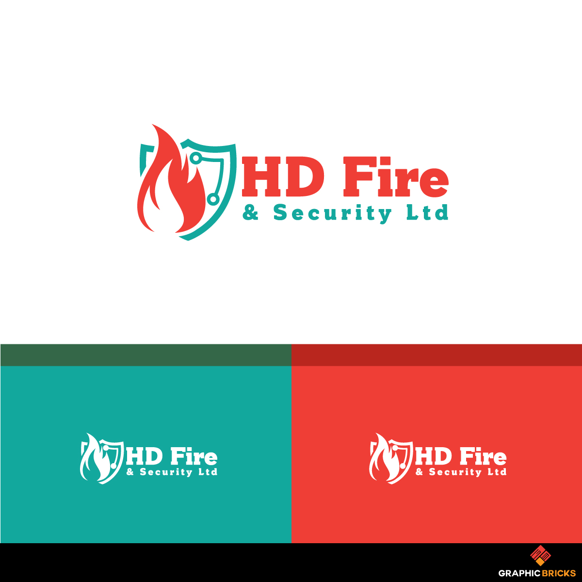 Professional, Bold, Security Logo Design for HD Fire & Security Ltd by ...