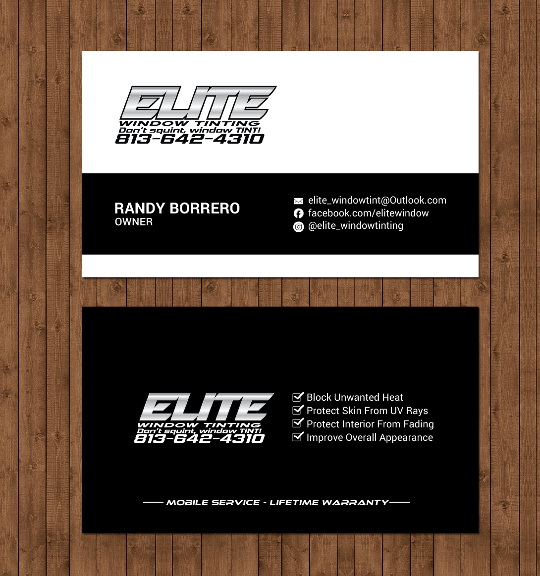 Bold, Serious, Automotive Part Business Card Design for Elite Window ...