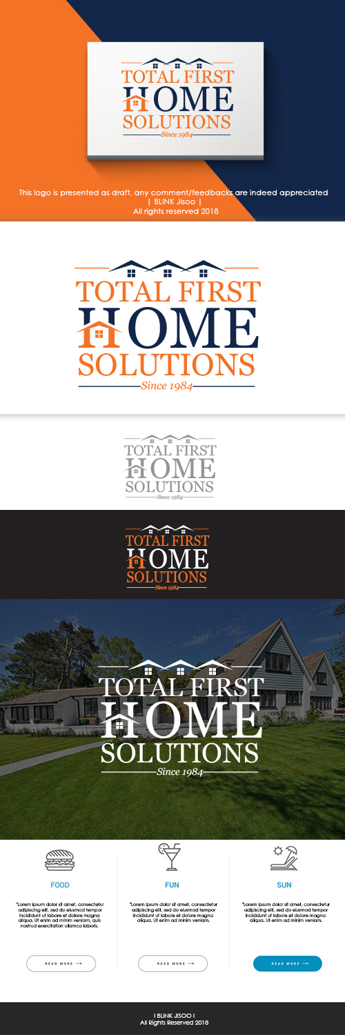Elegant, Playful, Real Estate Logo Design for Total First Home ...