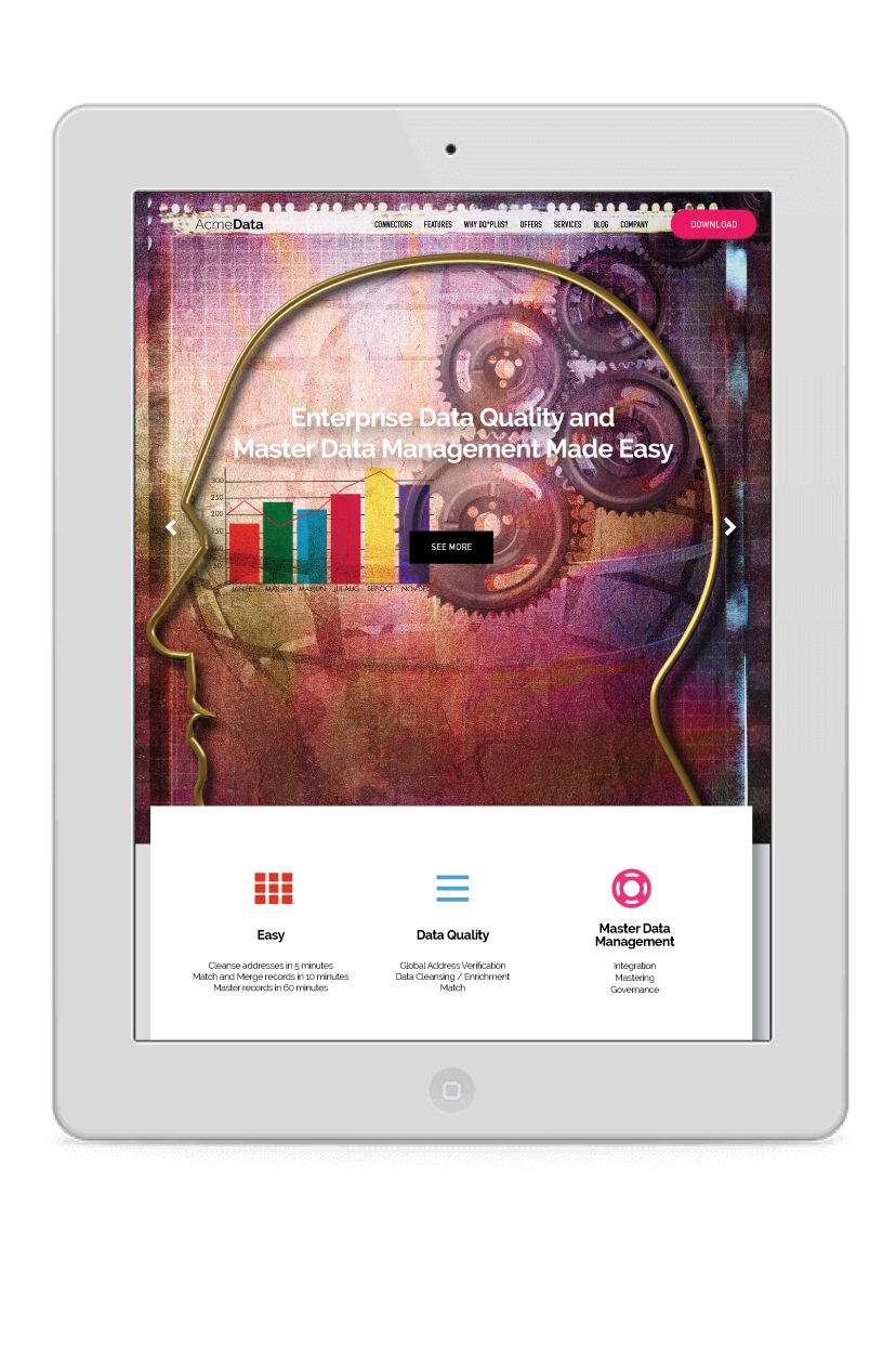 Elegant, Playful Wordpress Design for Acme Data by Simon Hon | Design ...