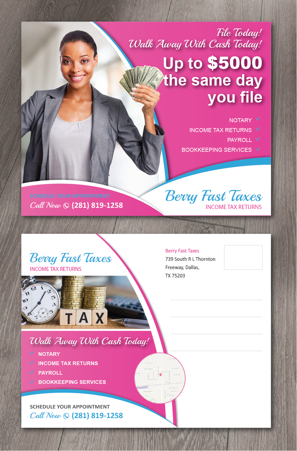 Elegant, Conservative, Finance And Accounting Postcard Design for a ...