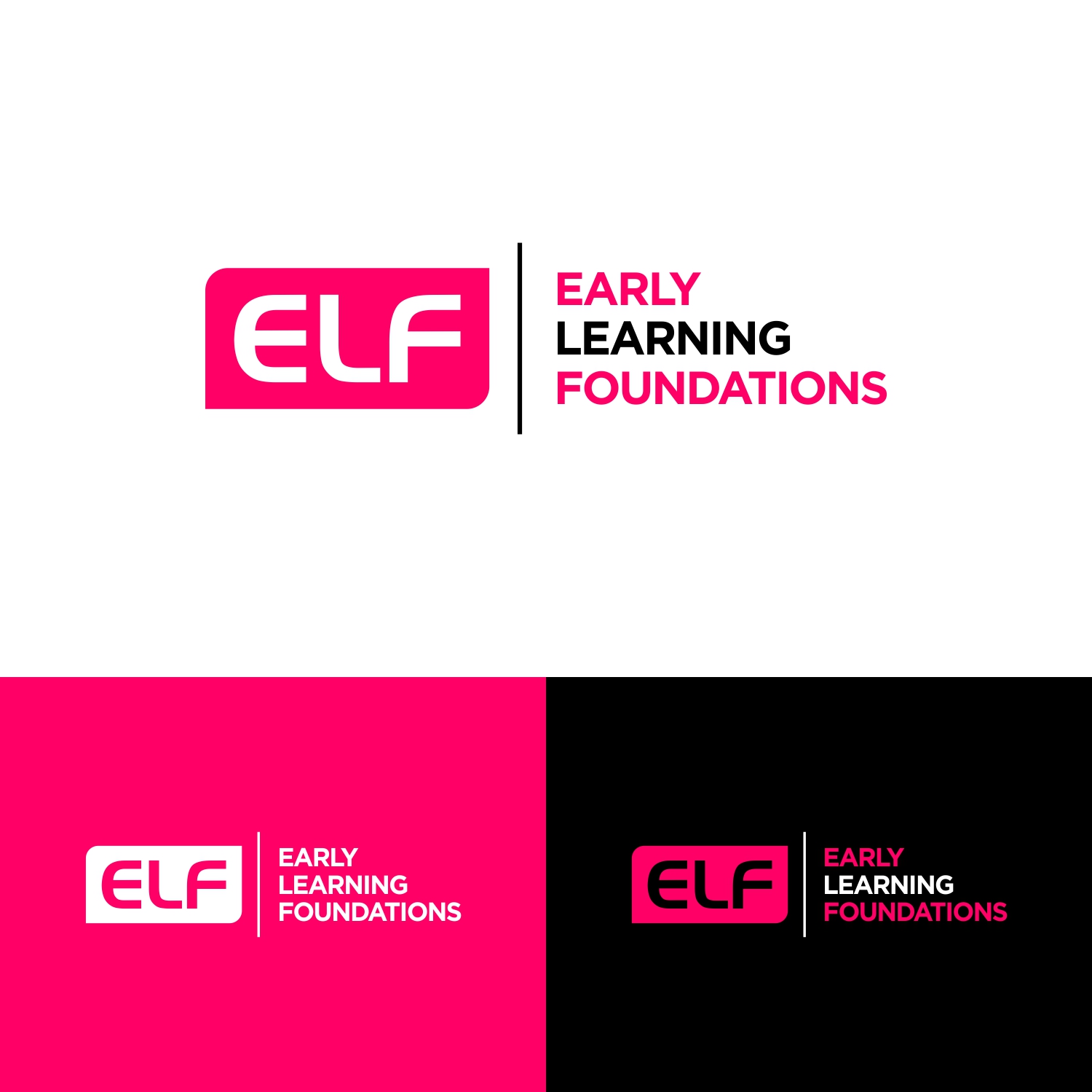 Logo Design for ELF: Early Learning Foundations by V Solutions | Design #20149800