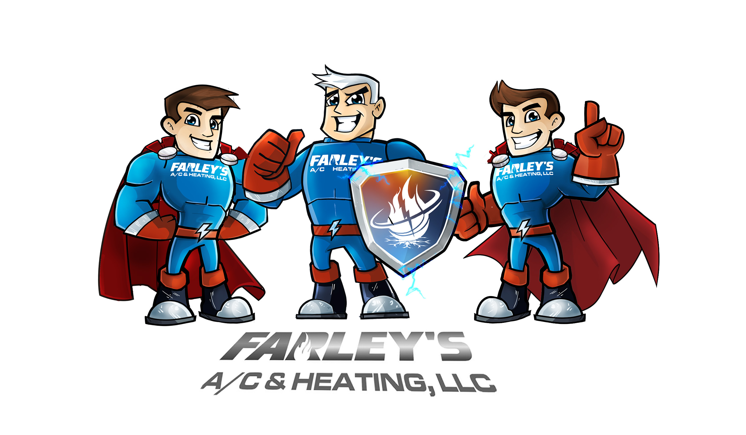 Serious, Professional Mascot Design for Farley's A/C & Heating, LLC by ...