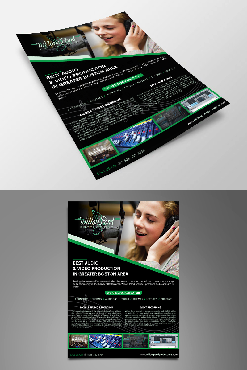 Elegant, Serious, Audio Flyer Design for a Company by ESolz ...