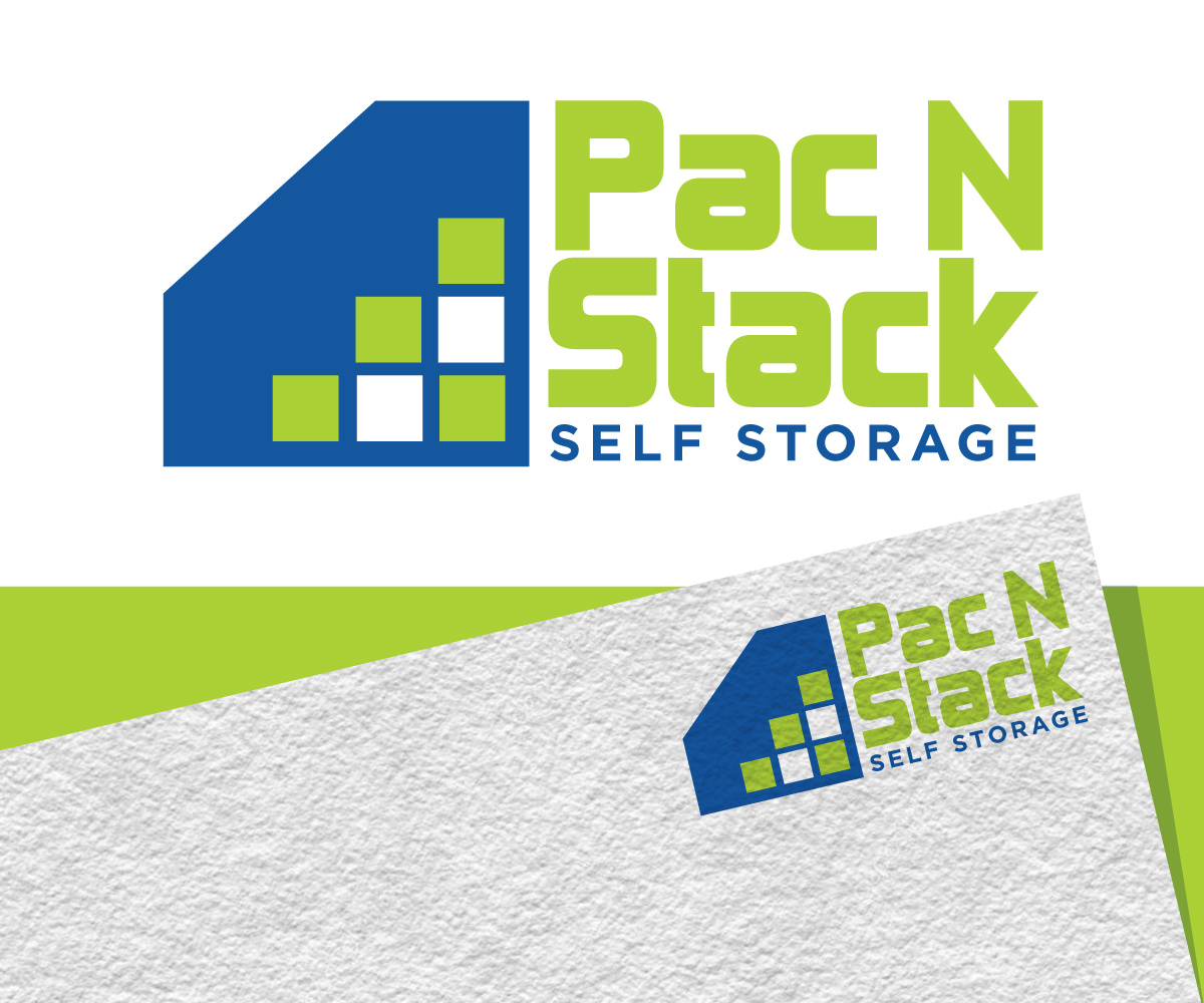 Colorful, Bold, Self Storage Logo Design for Pac N Stack Self Storage ...