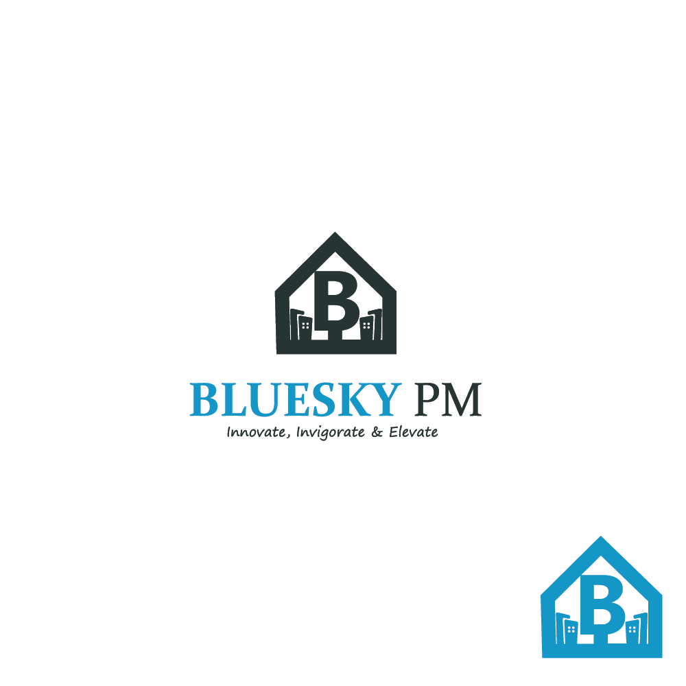 Elegant, Playful, Property Management Logo Design for BluSky PM ...
