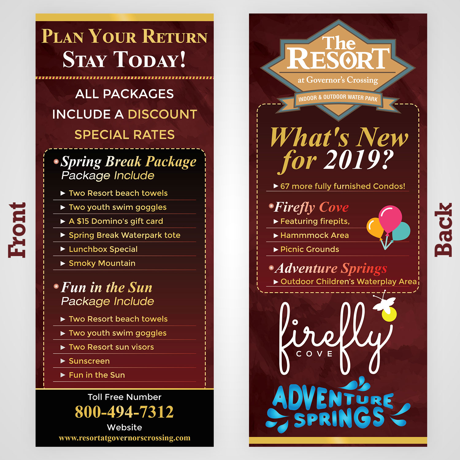 Colorful, Bold, Hospitality Flyer Design for Smoky Mountain Resorts by ...