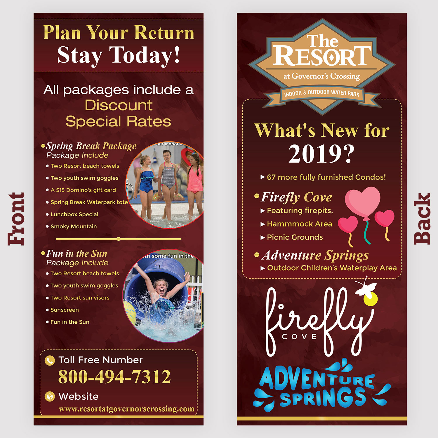 Colorful, Bold, Hospitality Flyer Design for Smoky Mountain Resorts by ...