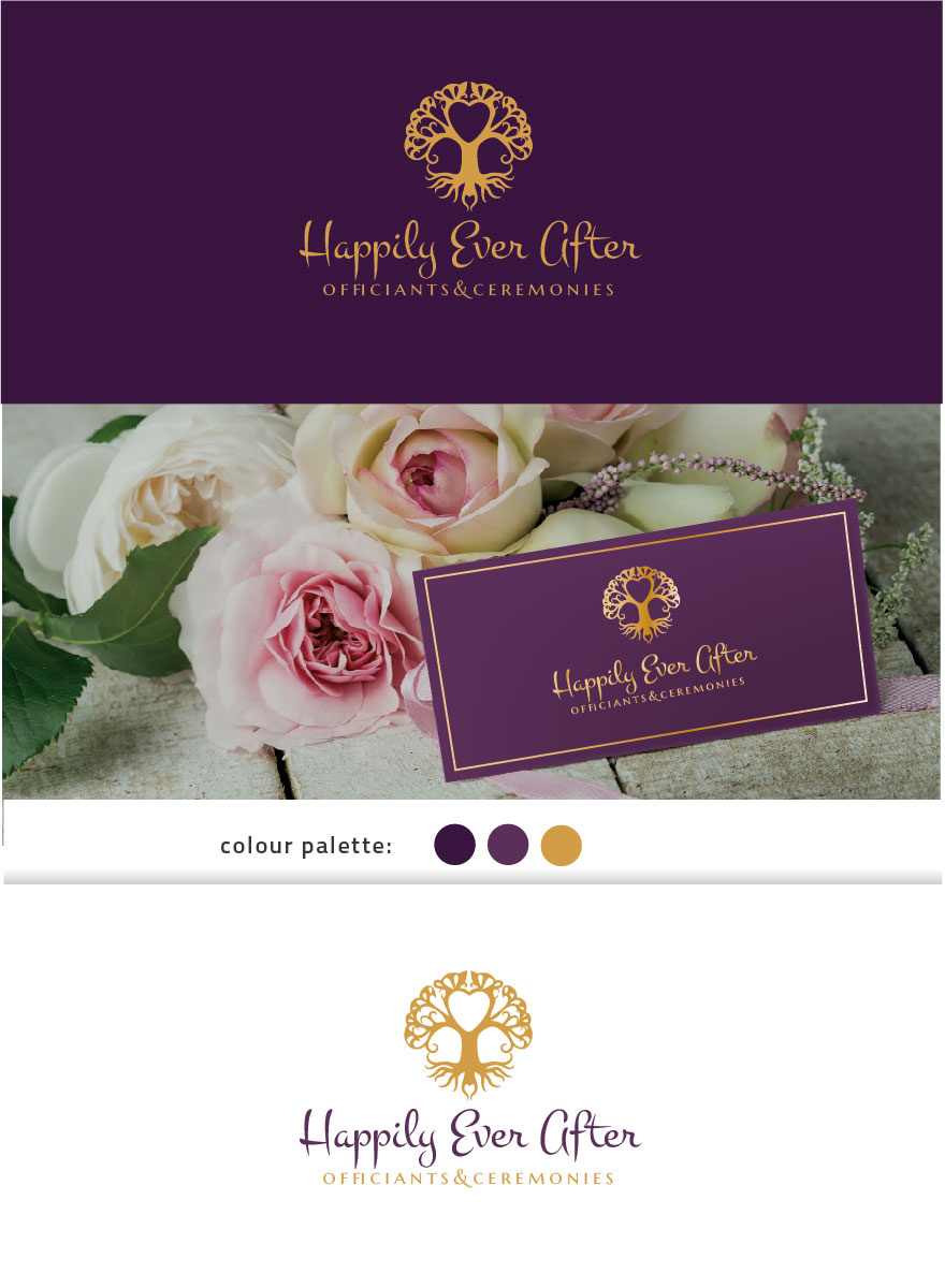 Personable, Colorful, Wedding Logo Design for Happily Ever After ...