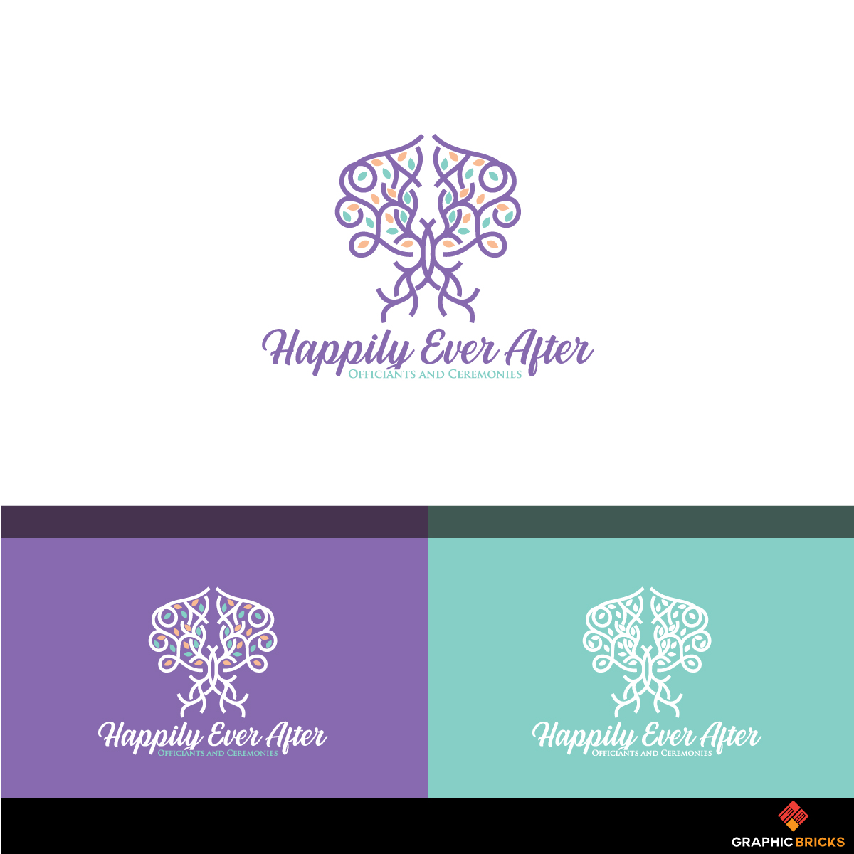 Personable, Colorful, Wedding Logo Design for Happily Ever After ...