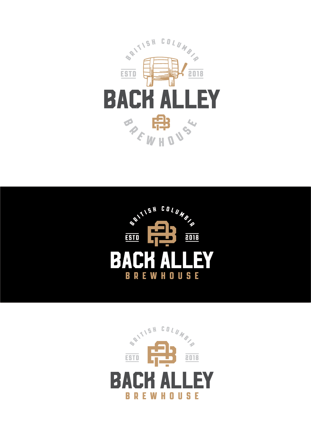 Elegant, Playful Logo Design for Back Alley Brewing by Arthy | Design ...