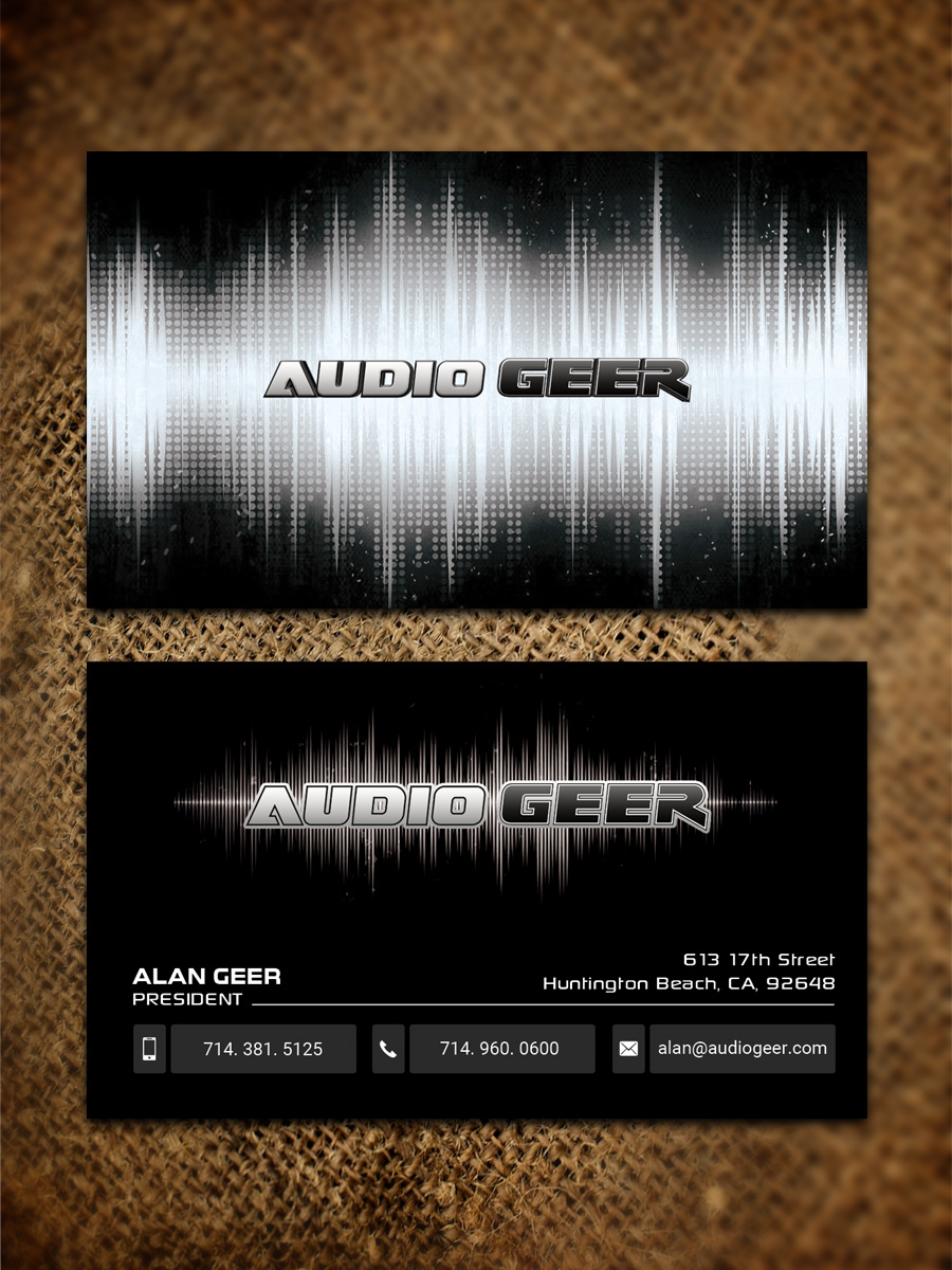 Modern, Professional Business Card Design for Audio Geer, Inc by ...