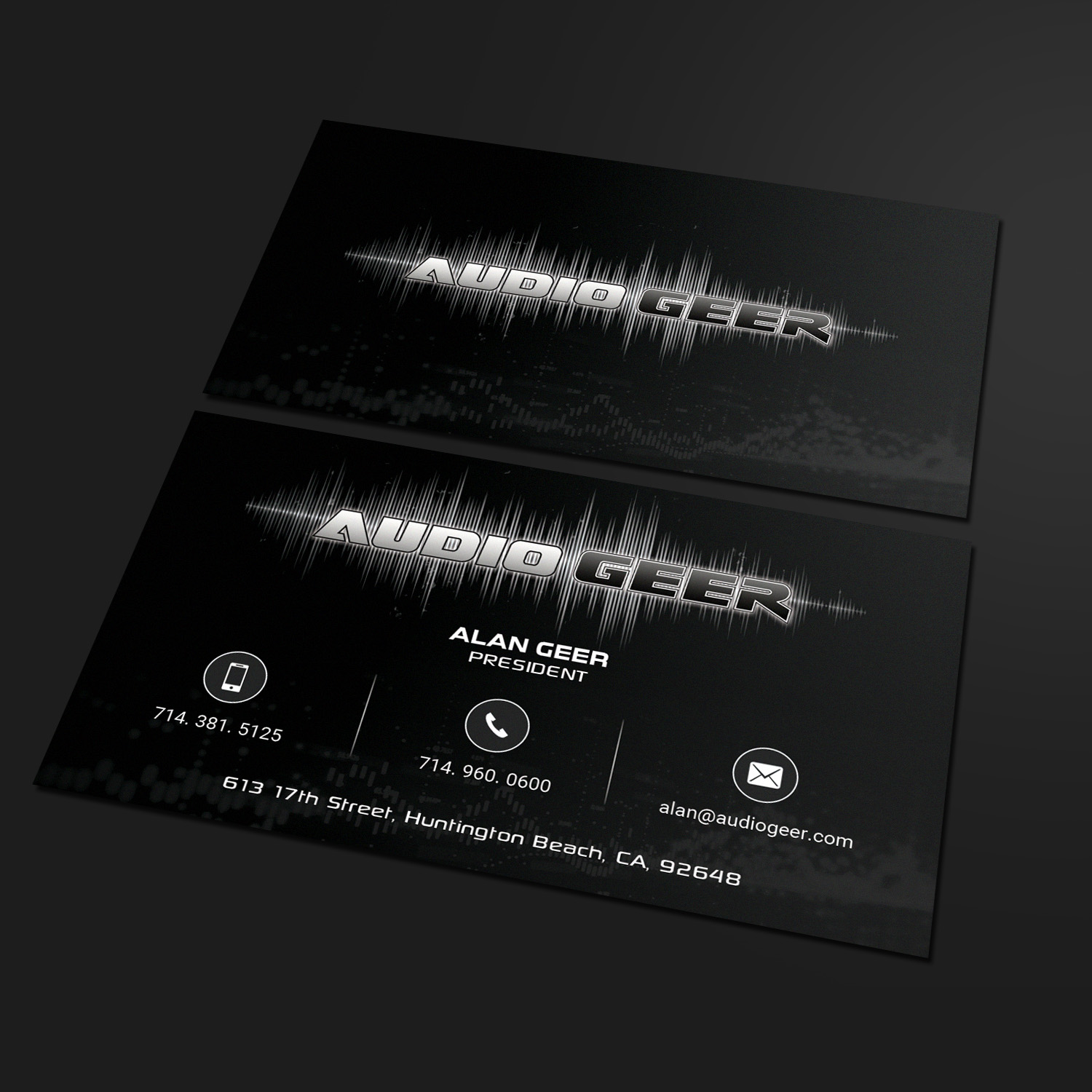 Modern, Professional Business Card Design for Audio Geer, Inc by ...