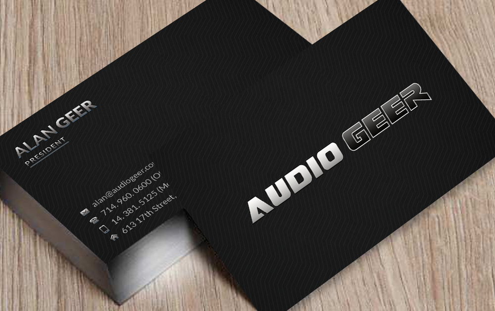 Modern, Professional Business Card Design for Audio Geer, Inc by Artman ...