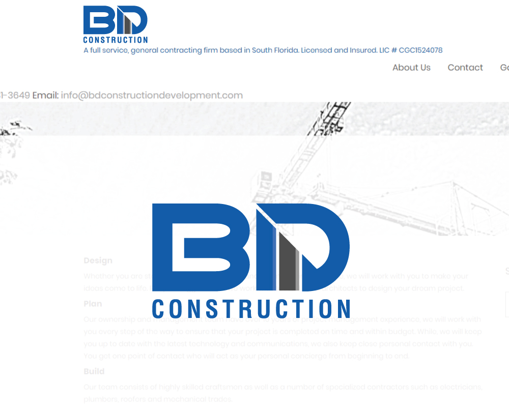Modern, Upmarket, Construction Company Logo Design for BD Construction ...