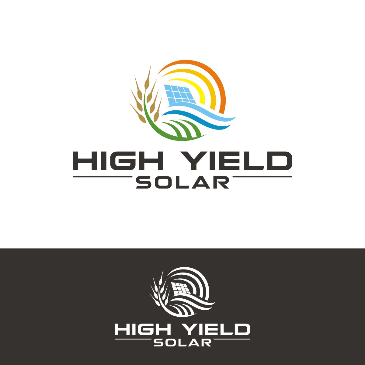 Modern, Bold, Solar Energy Logo Design for High Yield Solar by Kreative Fingers | Design #20357876