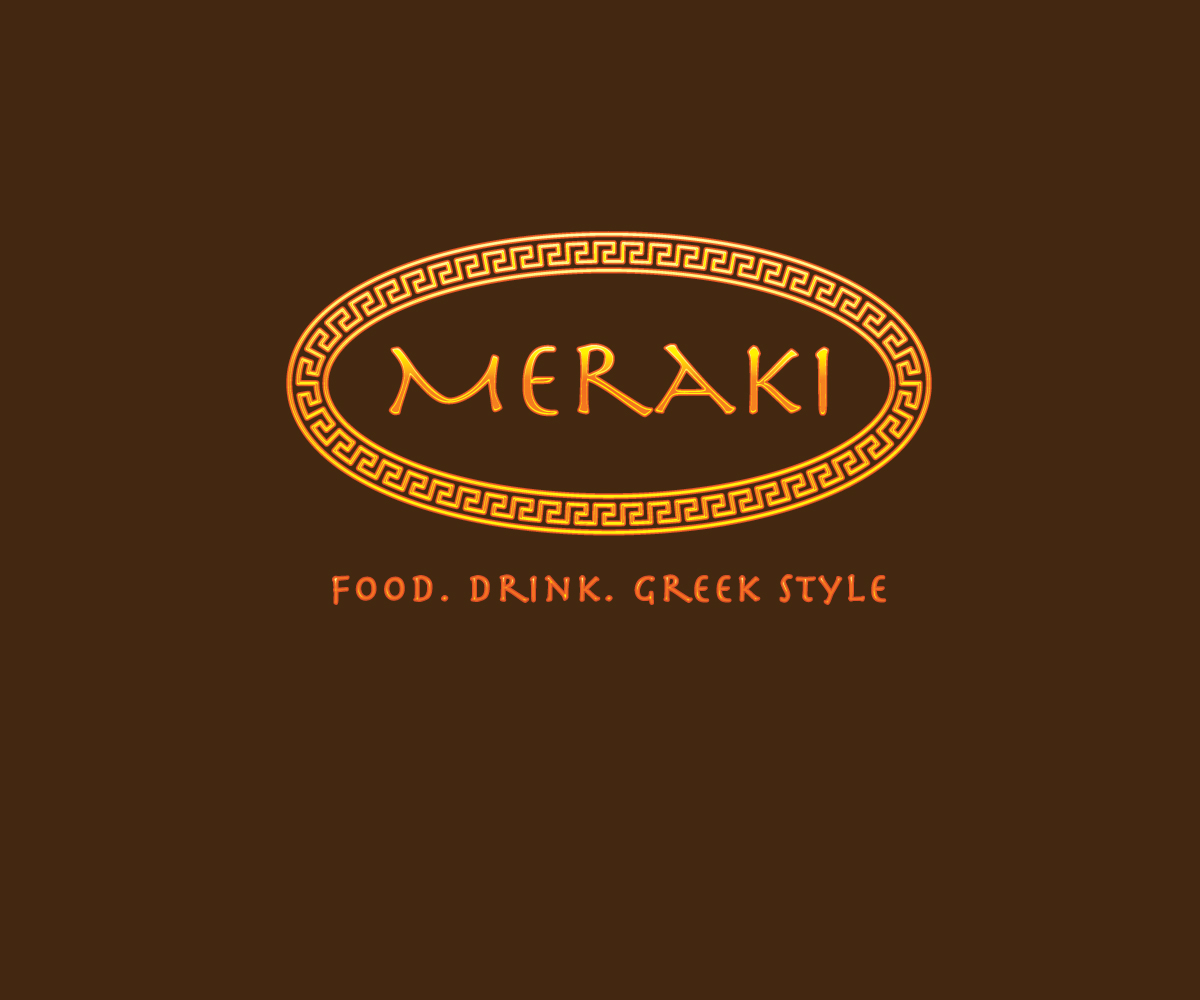 Elegant, Playful, Greek Restaurant Logo Design for Meraki - Food. Drink ...