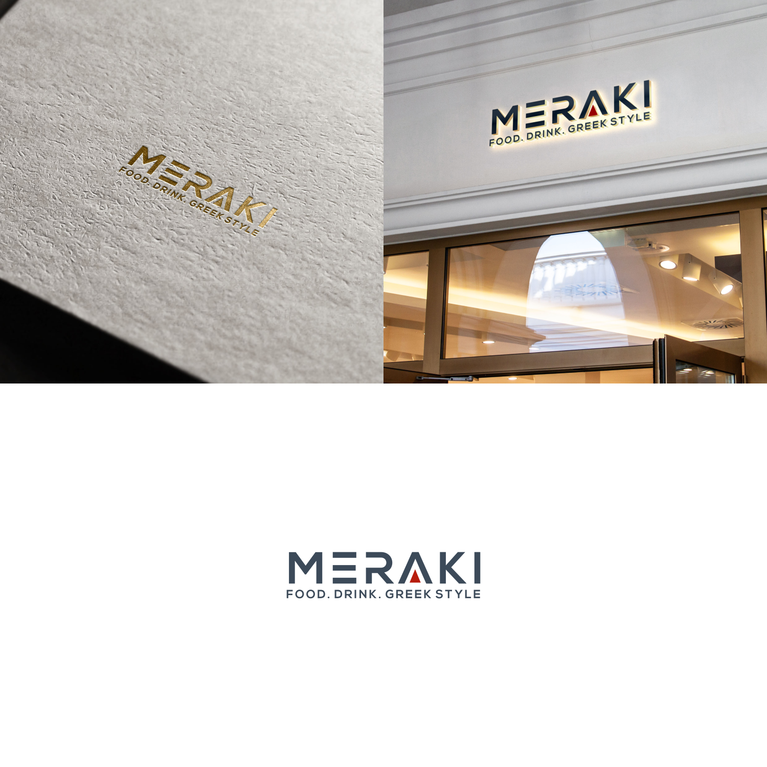 Elegant, Playful, Greek Restaurant Logo Design for Meraki - Food. Drink ...