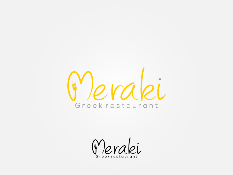 Elegant, Playful, Greek Restaurant Logo Design for Meraki - Food. Drink ...