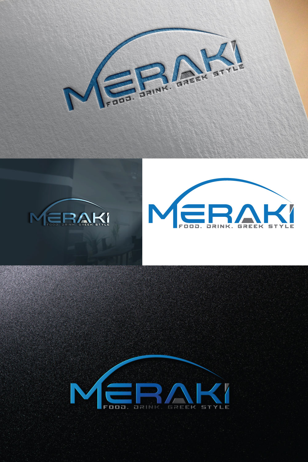 Elegant, Playful, Greek Restaurant Logo Design for Meraki - Food. Drink ...