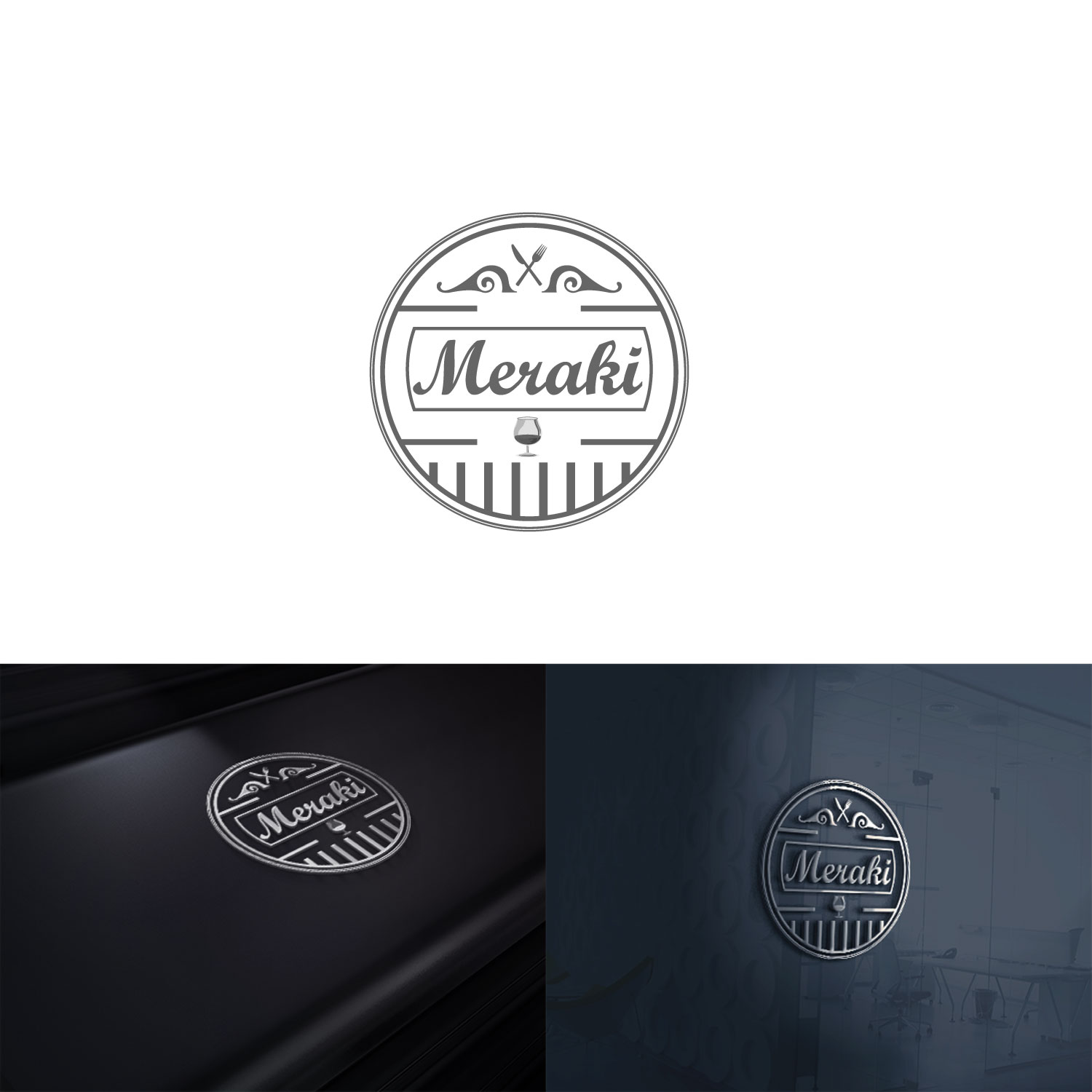 Elegant, Playful, Greek Restaurant Logo Design for Meraki - Food. Drink ...