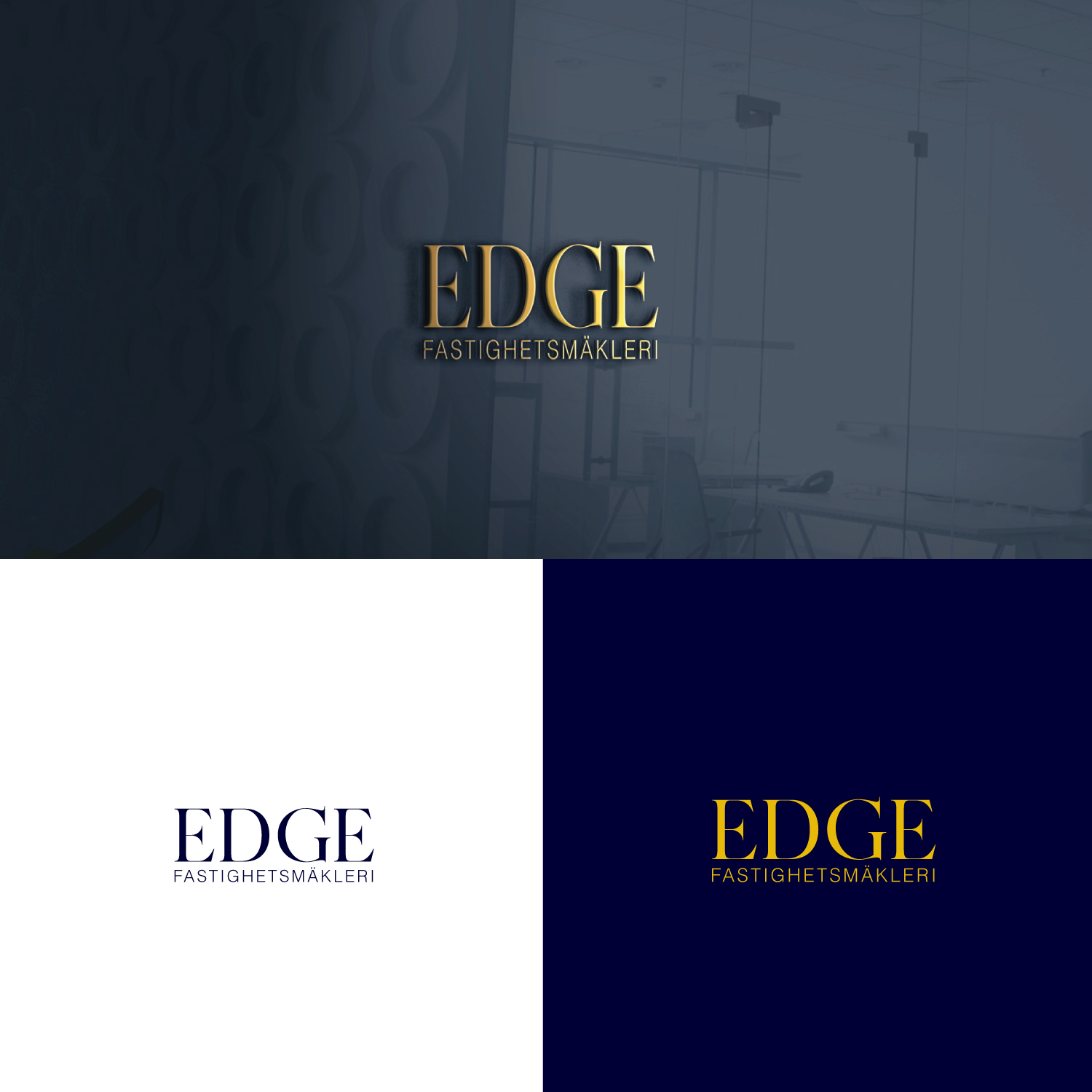 Elegant, Serious, Real Estate Agent Logo Design for Edge ...