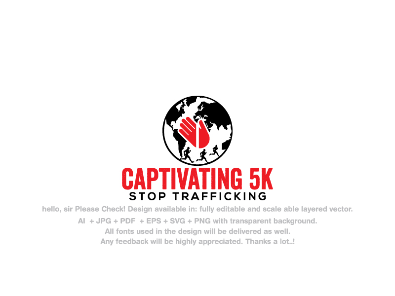 Logo Design for CAPTIVATING 5K with the tagline "Stop Trafficking" by ...