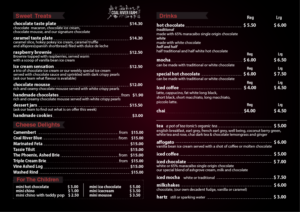 Chocolate Menus | 7 Custom Chocolate Menu Designs