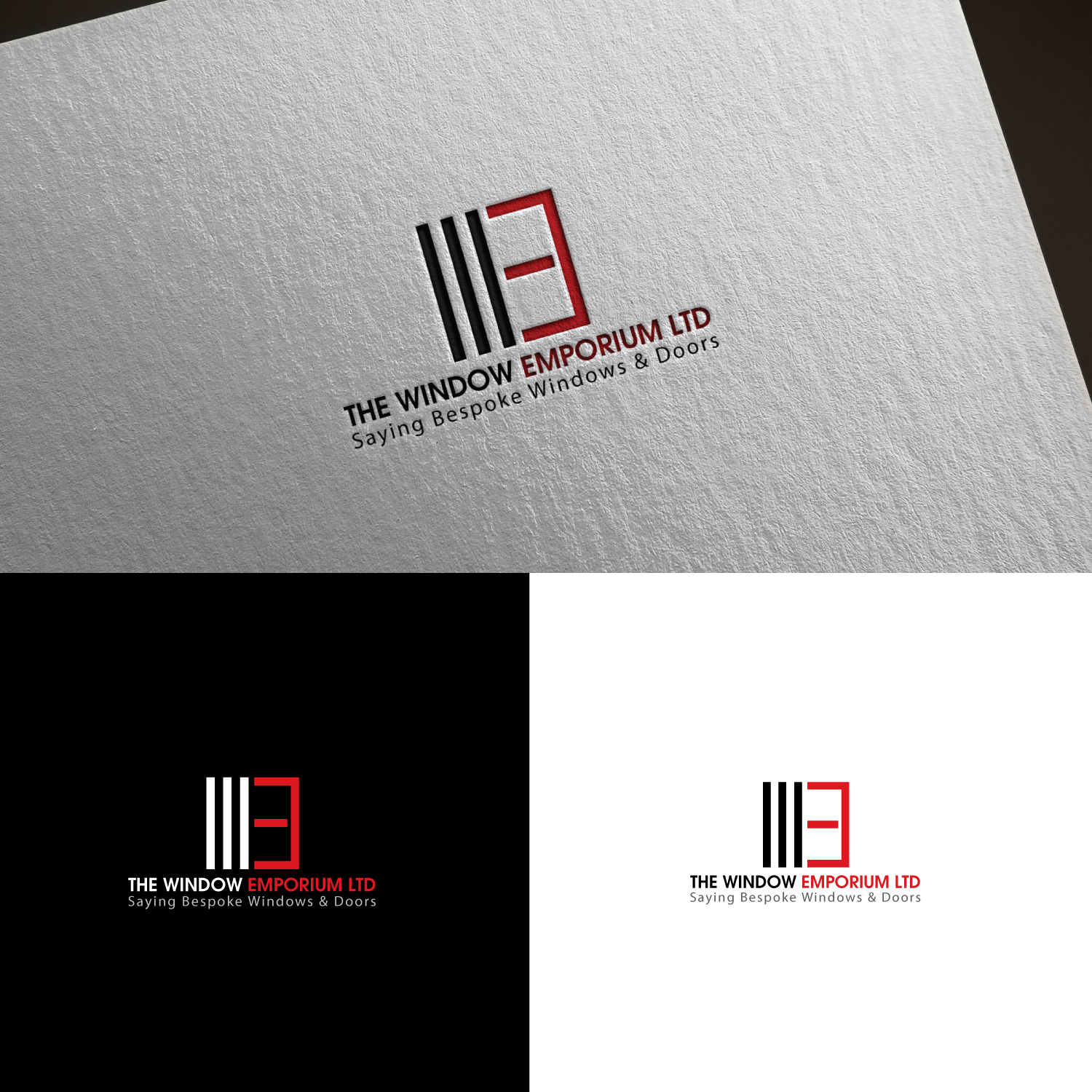 Logo Design for The Window Emporium Ltd then underneath a tag line ...