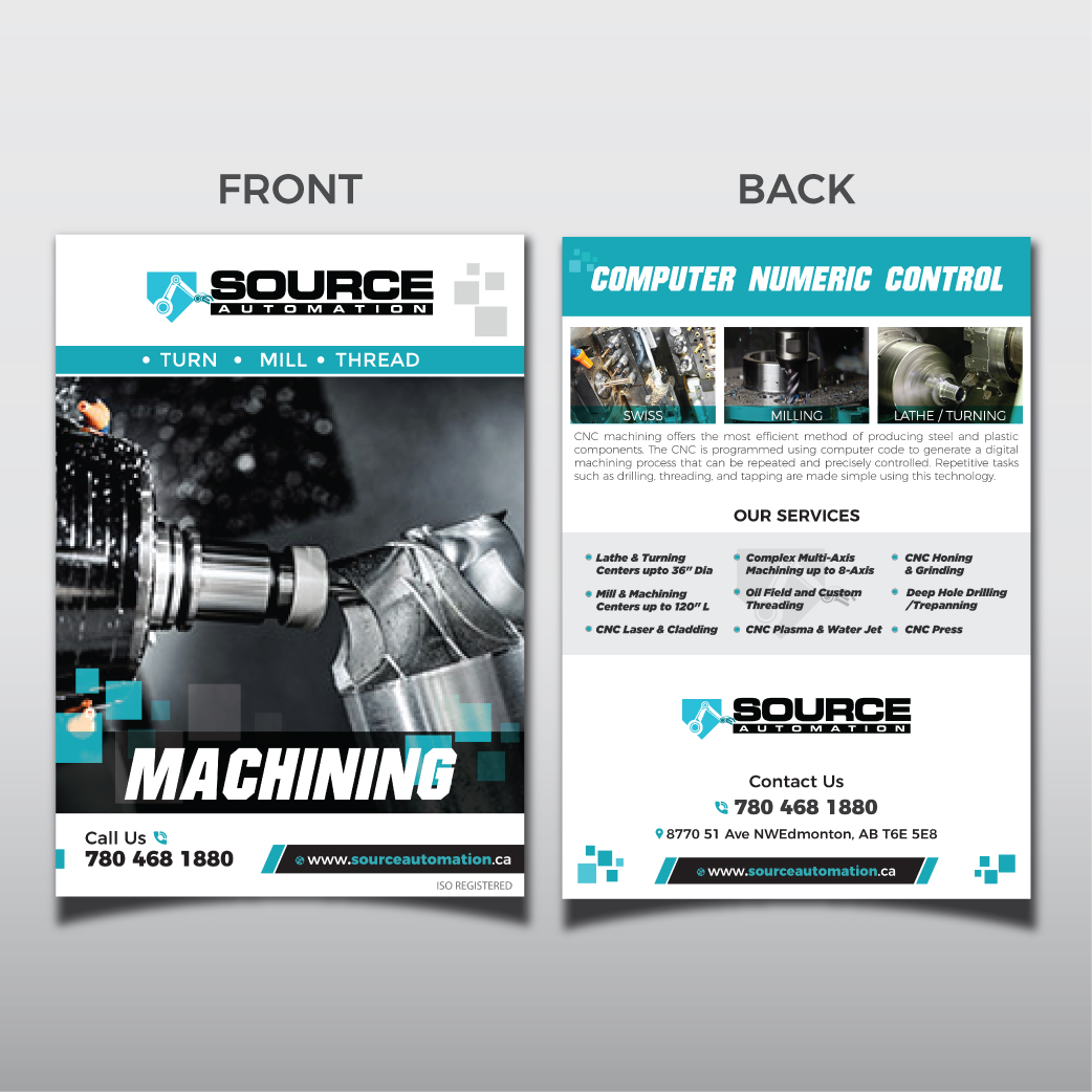 Bold, Colorful Flyer Design for Source Automation Inc by ESolz ...