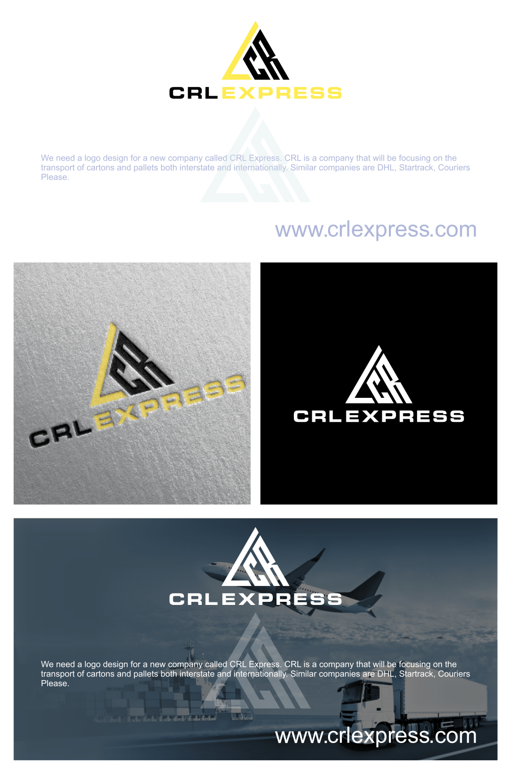 Modern, Professional, Logistics Logo Design for CRL Express by suthita ...