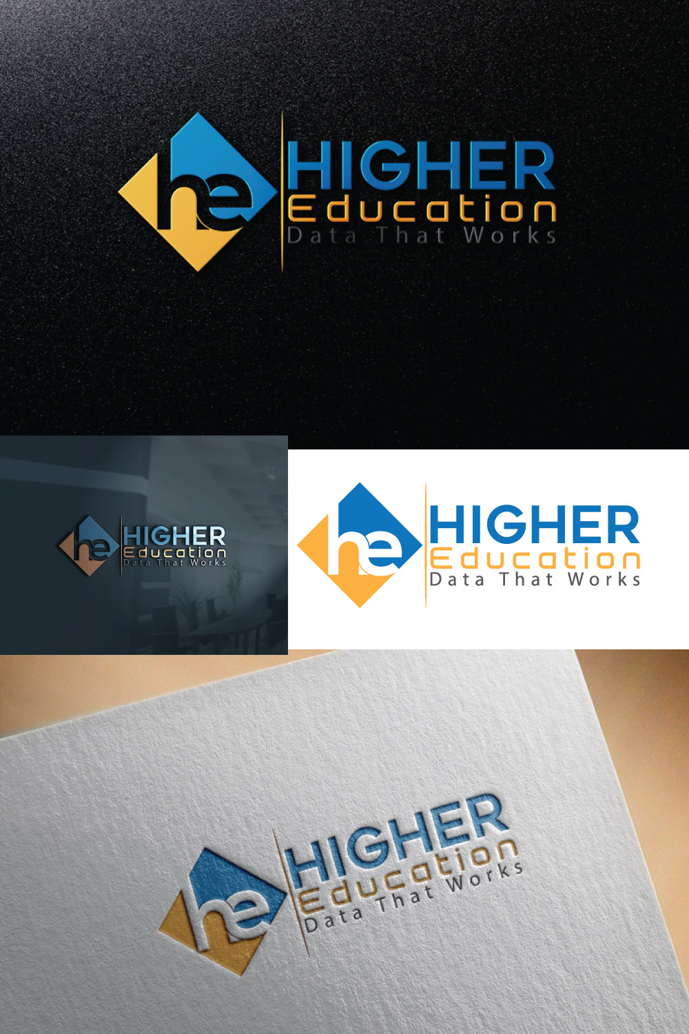 Modern, Bold Logo Design for Higher Education. Data That Works. by ...