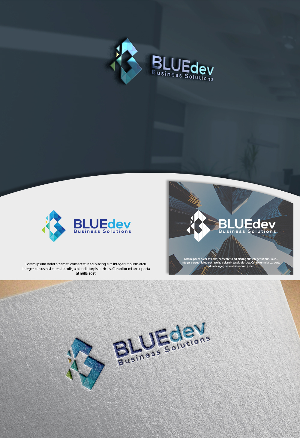Elegant, Professional, Business Management Logo Design for BLUEdev or ...